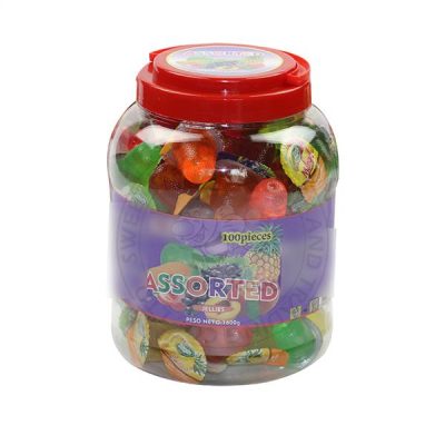 JOSH BOSH ASST. FRUIT JELLY JAR (ROUND) 6/36PC - Gold Star Distribution Inc