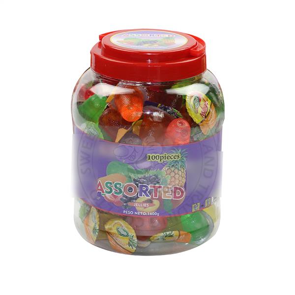 JOSH BOSH ASST. FRUIT JELLY JAR (ROUND) 6/36PC - Gold Star Distribution Inc