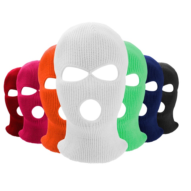 3 HOLE FACE MASK NEON ASST. 12CT - Gold Star Distribution Inc