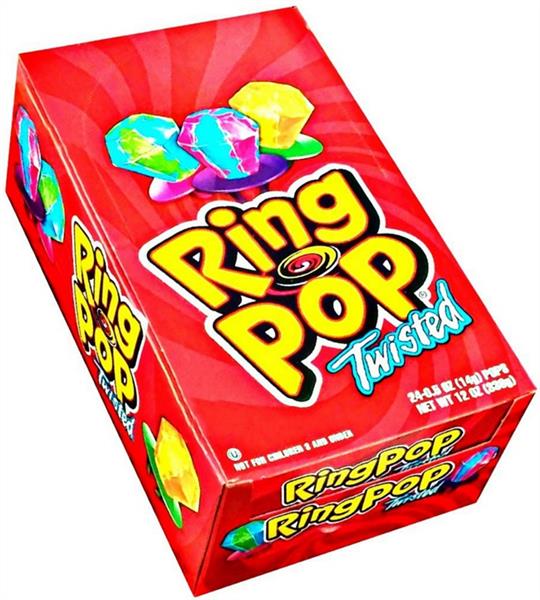 TWISTED RING POP 24 CT - Gold Star Distribution Inc