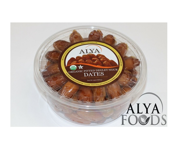 ORGANIC ALYA PITTED DATES CUP 24 oz/12CT - Gold Star Distribution Inc