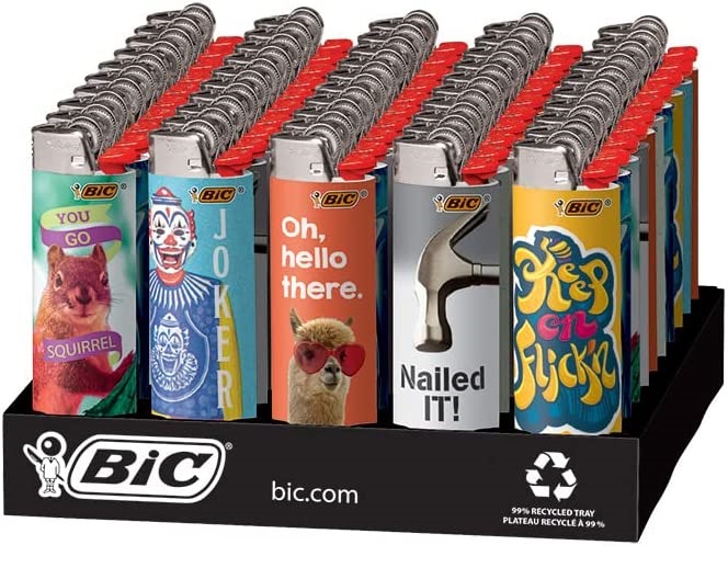 BIC LIGHTERS ROTATING TRENDS 50CT - Gold Star Distribution Inc