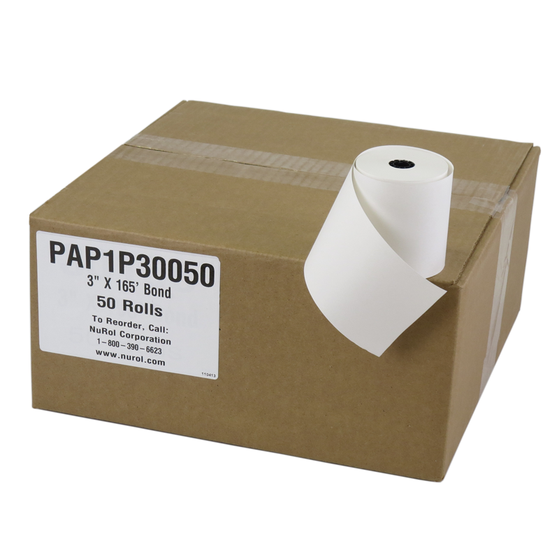 3 " X165' 1Ply Printer Roll Paper - Gold Star Distribution Inc