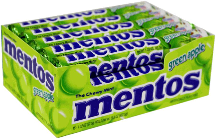 MENTOS GREEN APPLE 15CT #1138G - Gold Star Distribution Inc