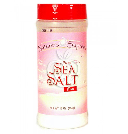 NATURE'S SUPREME SEA SALT FINE 16oz/12CT SPICES - Gold Star ...