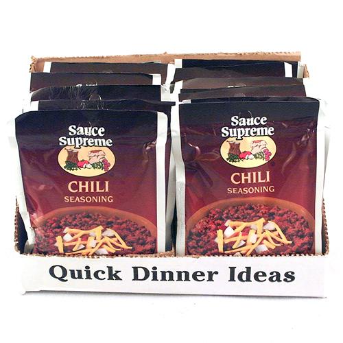 SAUCE SUPREME CHILI SEASONING 24CT - Gold Star Distribution Inc