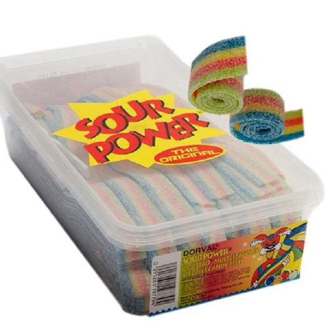SOUR POWER BELTS TUB QUATTRO 150CT - Gold Star Distribution Inc