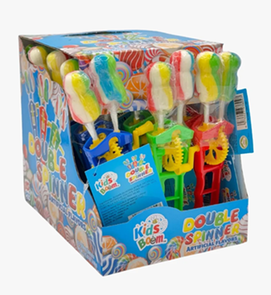 KIDS BOOM DOUBLE SPINNER 15CT - Gold Star Distribution Inc